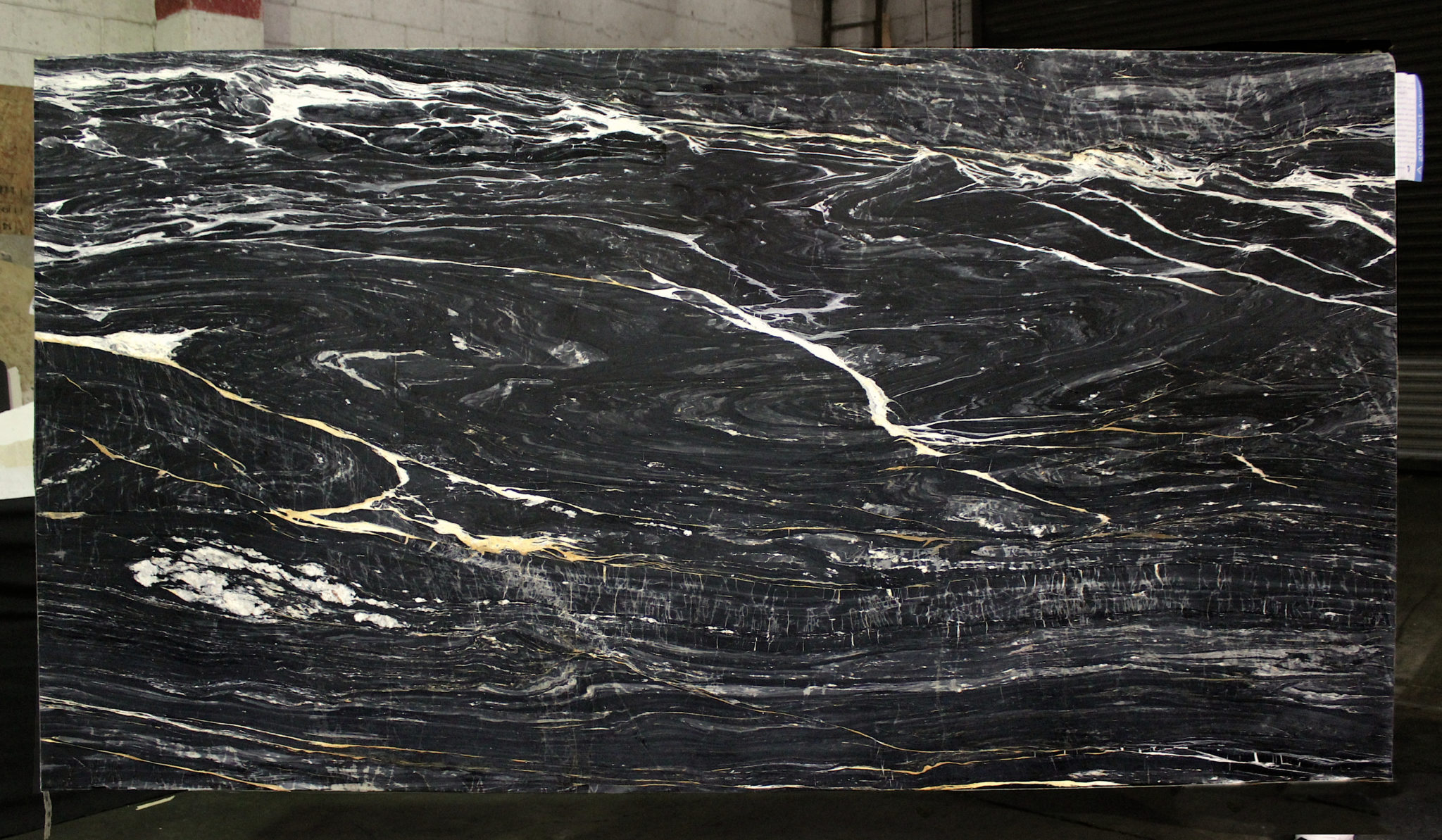 Zebrino Black & Gold Azerobact Marble Stone Profile | Divine Stoneworks